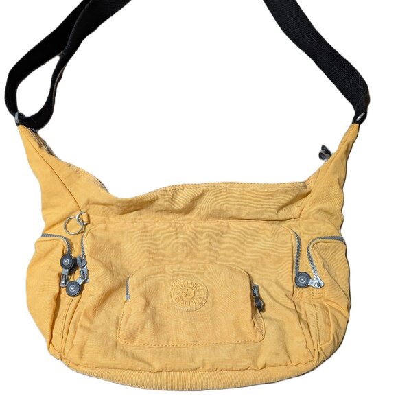 Kipling | Bags | Kipling Yellow Canvas Crescent Crossbody Bag | Poshmark